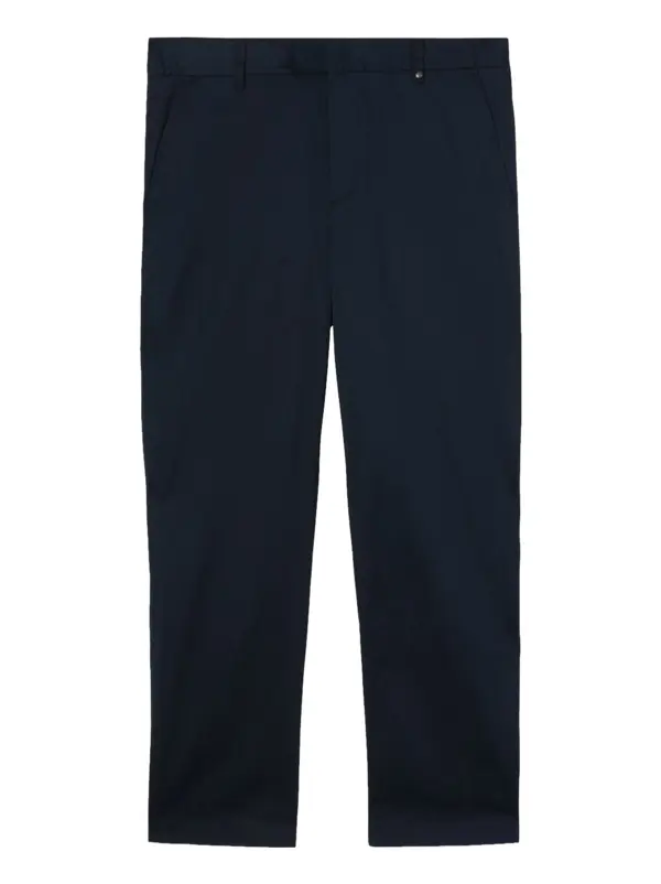Burberry Embroidered Monogram Straight-leg Trousers - Blue