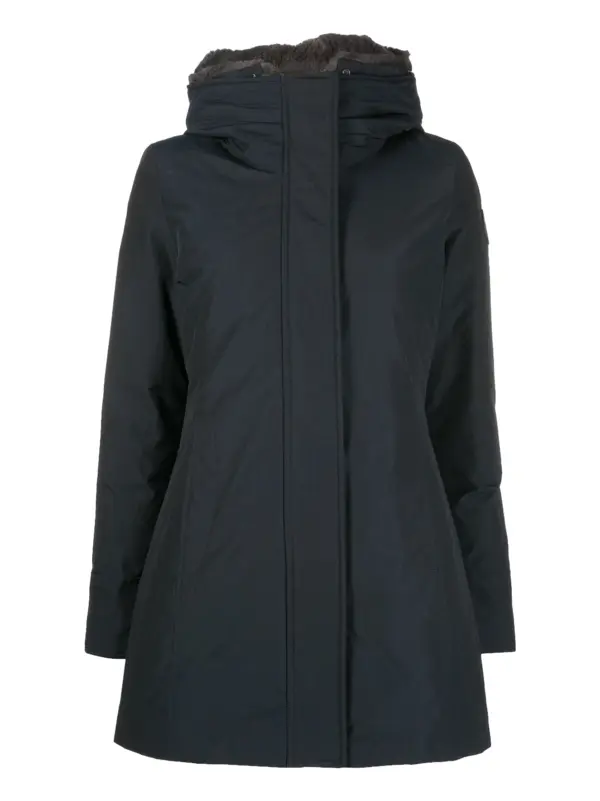 Woolrich Logo-patch Zip-up Hooded Jacket - Blue
