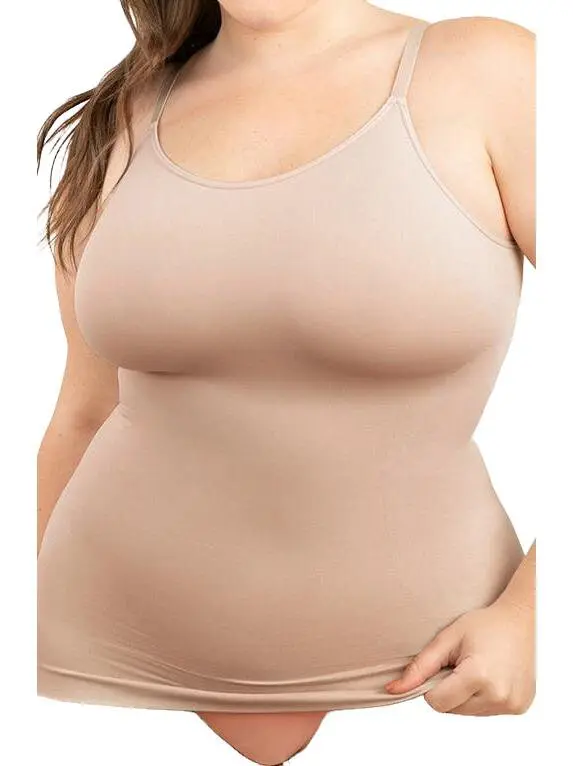 SHAPERMINT ESSENTIALS Scoop Neck Camisole - Oatmeal
