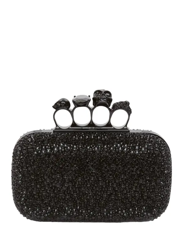 Alexander McQueen Four Ring Clutch - Black