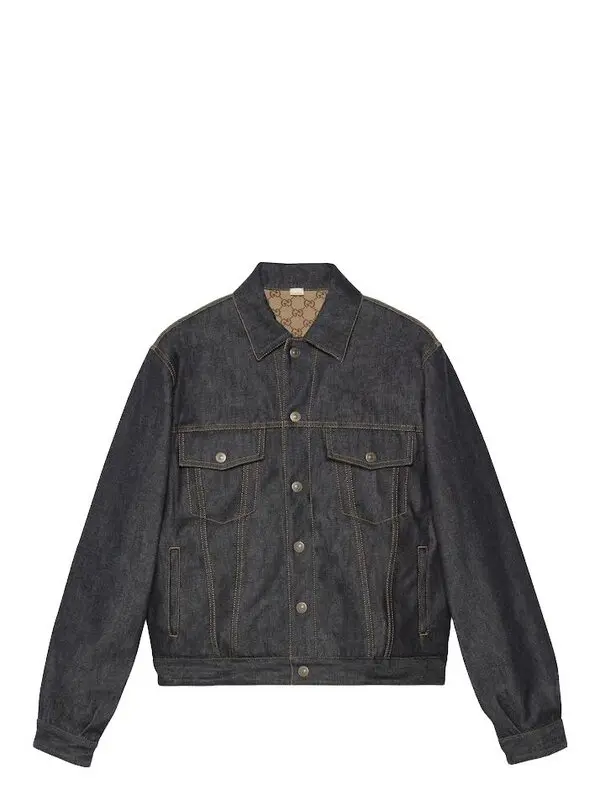 Gucci Gg Reversible Denim Jacket - Blue