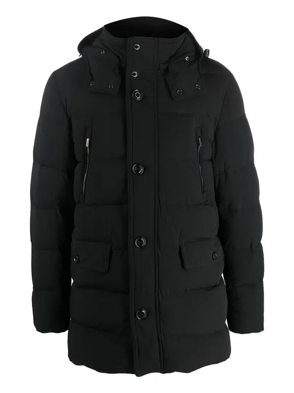 MOORER Padded Down Coat - Black