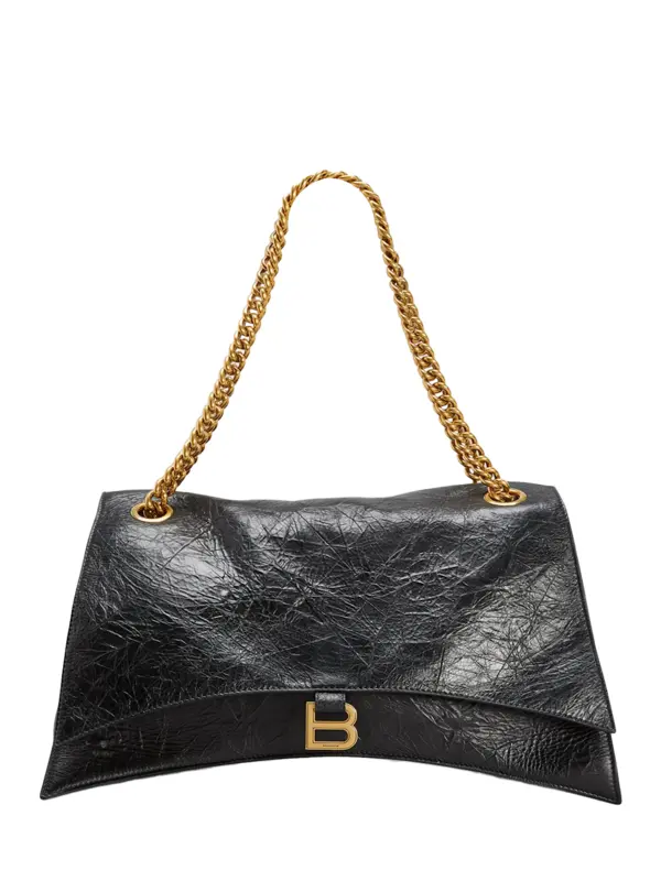 Balenciaga Crush Large Shoulder Bag - Black