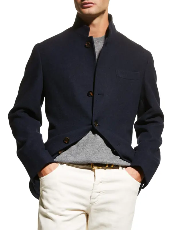 Brunello Cucinelli Cashmere Blazer Coat - Cobalt Blue