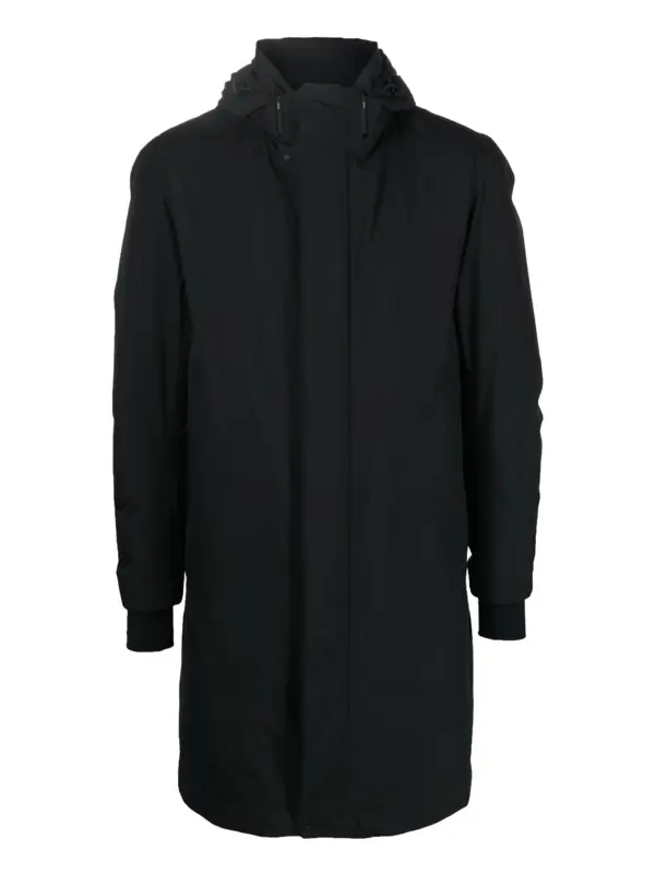 Herno Hooded Longline Padded Coat - Black