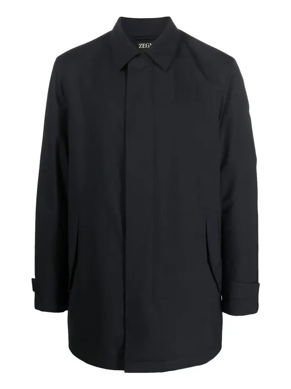 Zegna Single-breasted Coat - Blue