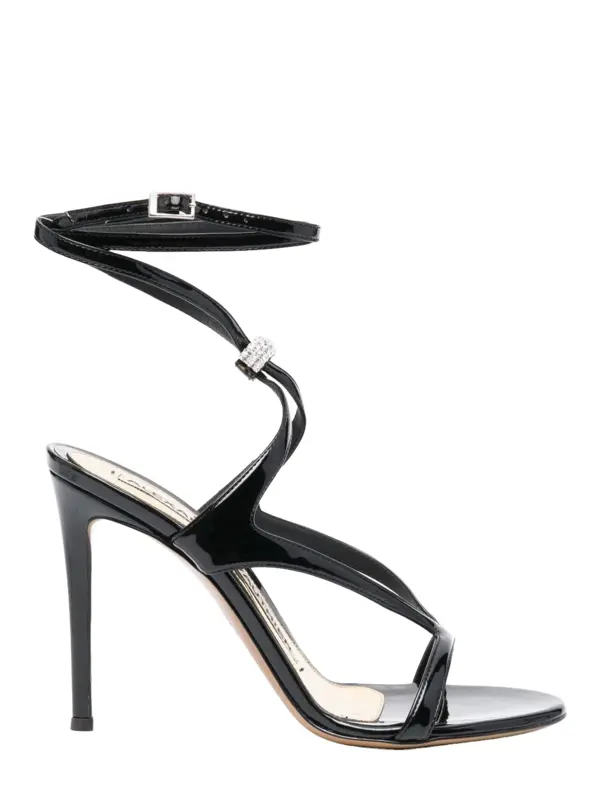 Alexandre Vauthier 100mm Crystal-embellished Sandals - Black