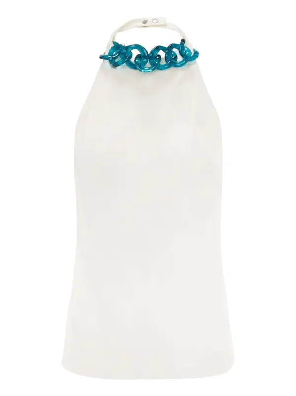 JW Anderson Chain-link Halterneck Top - White