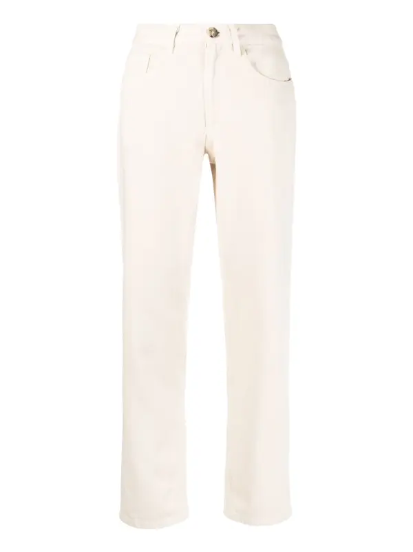 A.p.c. Straight-leg High-waisted Trousers - Neutrals