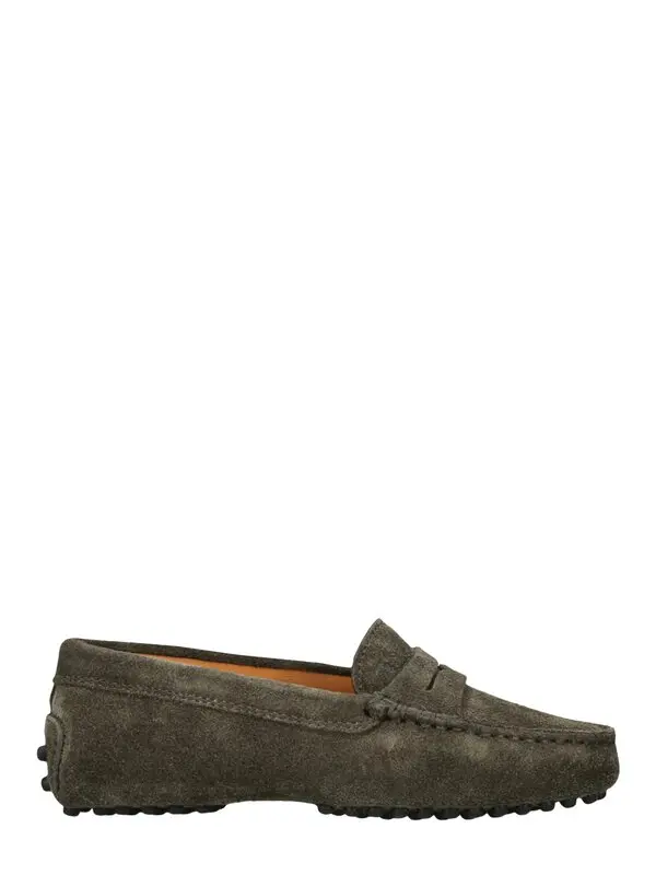 TOD'S Suede Gommino Loafers - Green