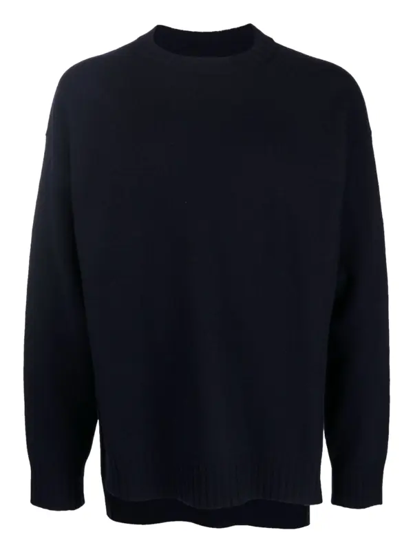 JIL SANDER Drop-shoulder Long-sleeve Jumper - Blue