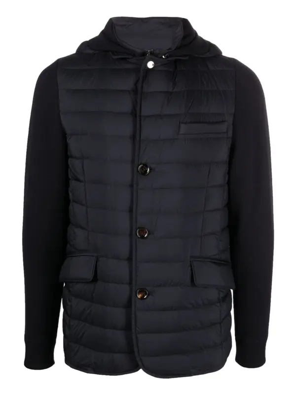 MOORER Massino-s3z Quilted Jacket - Blue