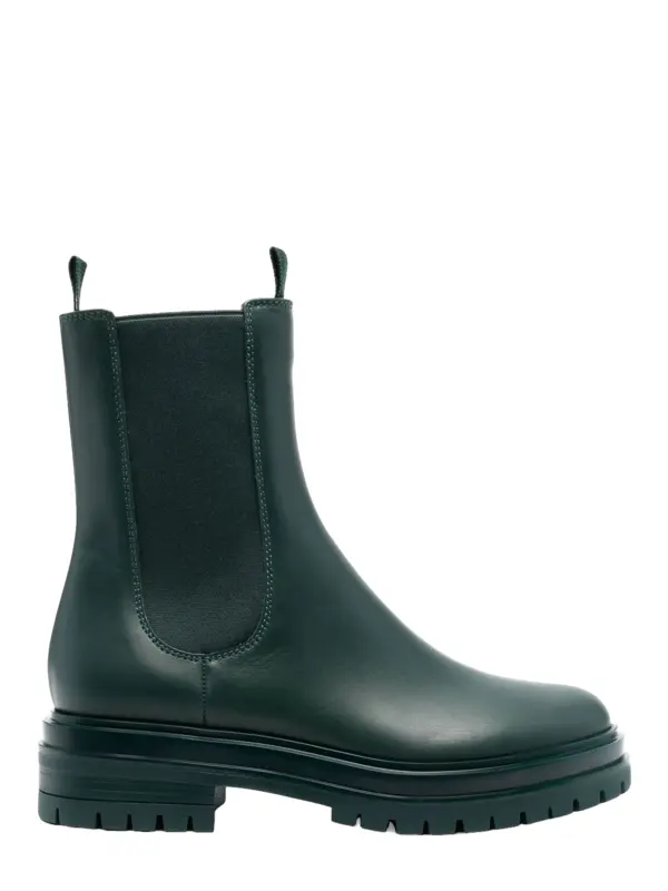 GIANVITO ROSSI Leather Ankle Boots - Green