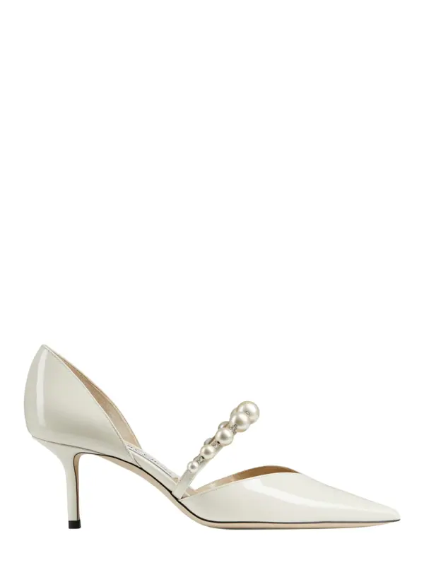 JIMMY CHOO Aurelie 65 Patent Leather Pumps - White
