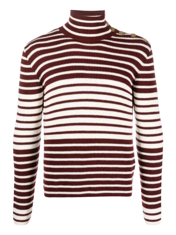 Valentino Garavani Striped Wool Jumper - White