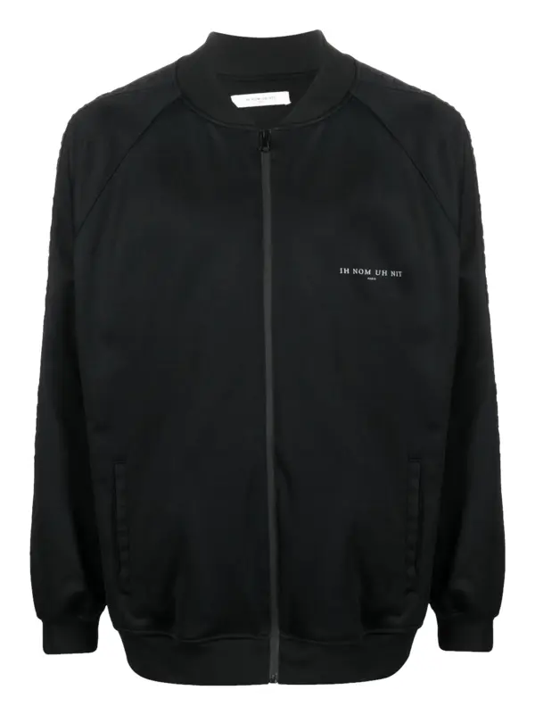 IH NOM UH NIT Illustrative-print Bomber Jacket - Black