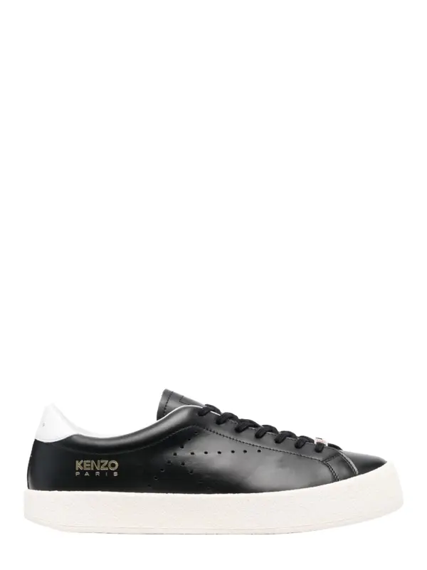 Kenzo Swing Lace-up Leather Sneakers - Black