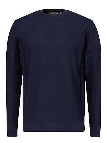 Canada Goose Dartmouth Brand-patch Wool-knit Jumper - Navy - Marine