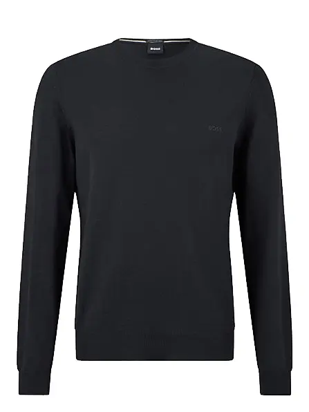 Hugo Boss Leisure Virgin Wool Sweatshirt - Black