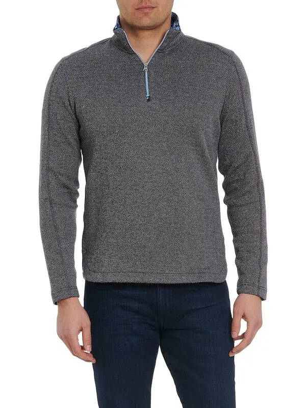 Robert Graham Delage Quarter-zip Pullover - Navy