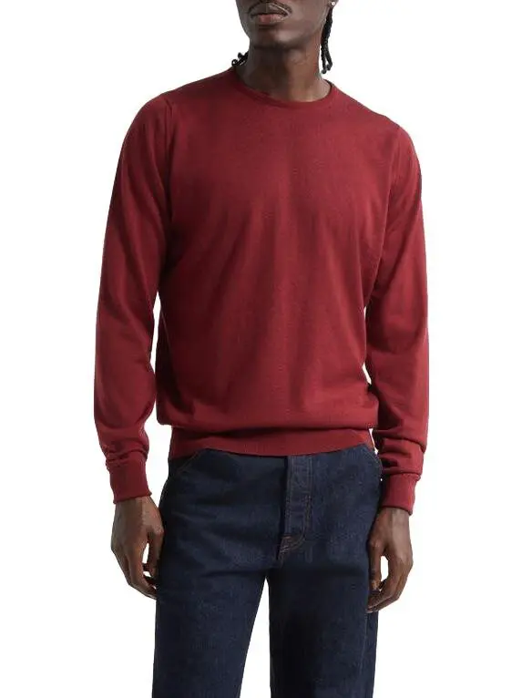John Smedley Marcus Crewneck Sweater - Woolf Red