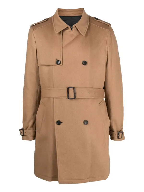 REVERES 1949 Belted Cashmere Parka - Neutrals