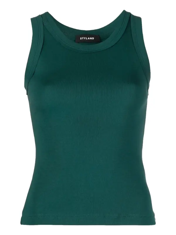 STYLAND Organic Cotton Vest Top - Green