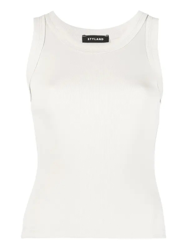 STYLAND Organic Cotton Vest Top - Grey