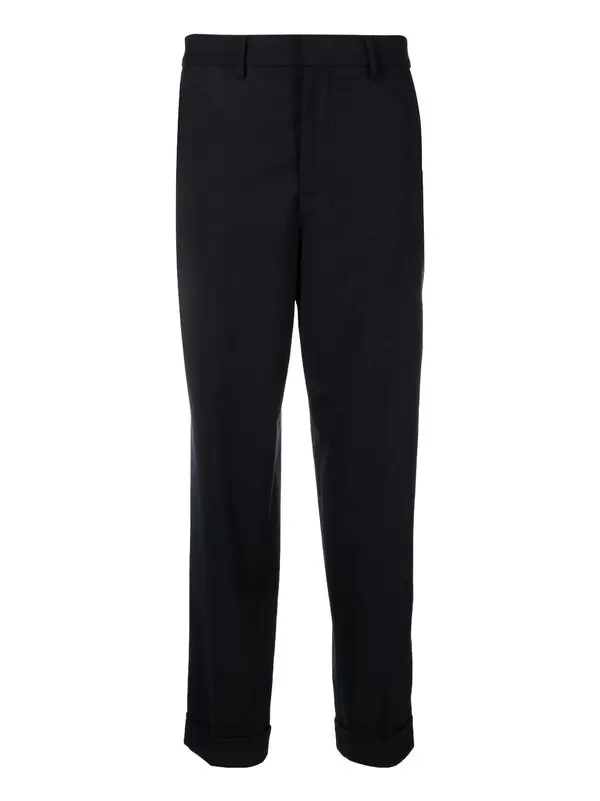 Closed Straight-leg Virgin Wool Trousers - Blue