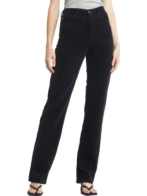 Ag Alexxis High-waist Corduroy Pants - Super Black