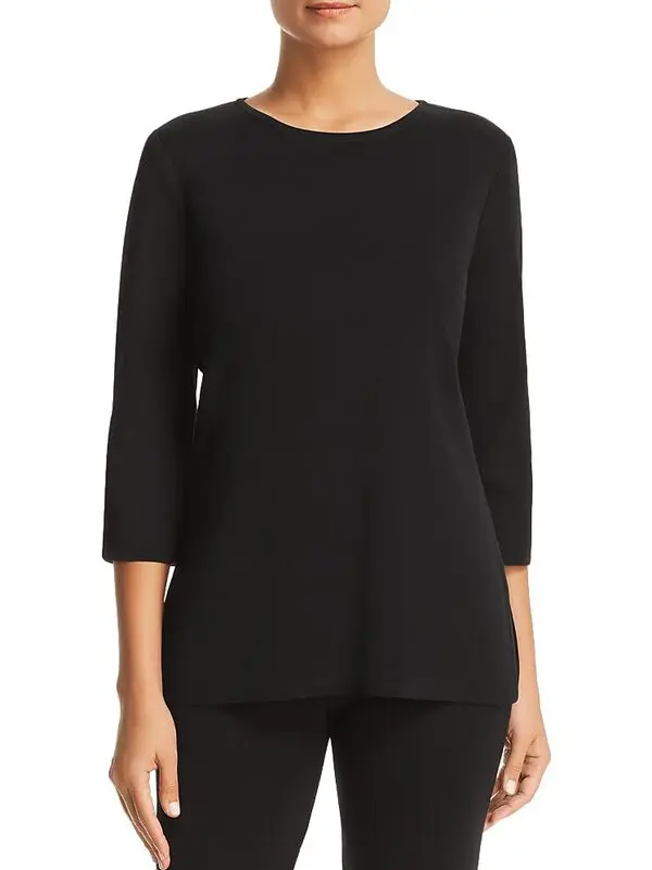 Misook Side-slit Tunic - Black