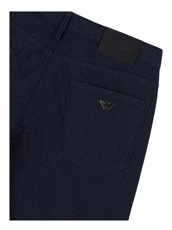 Emporio Armani J06 Slim-fit Trousers - Navy