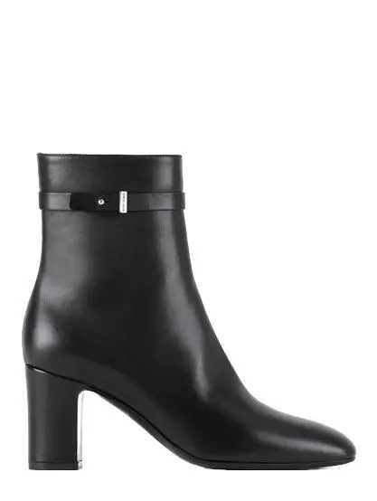 Giorgio Armani Nappa-leather High-heeled Ankle Boots - Black