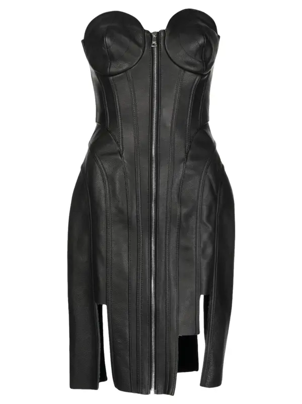 Natasha Zinko Leather Corset Dress - Black