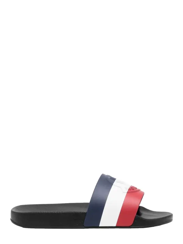Moncler Logo-embossed Slides - Blue