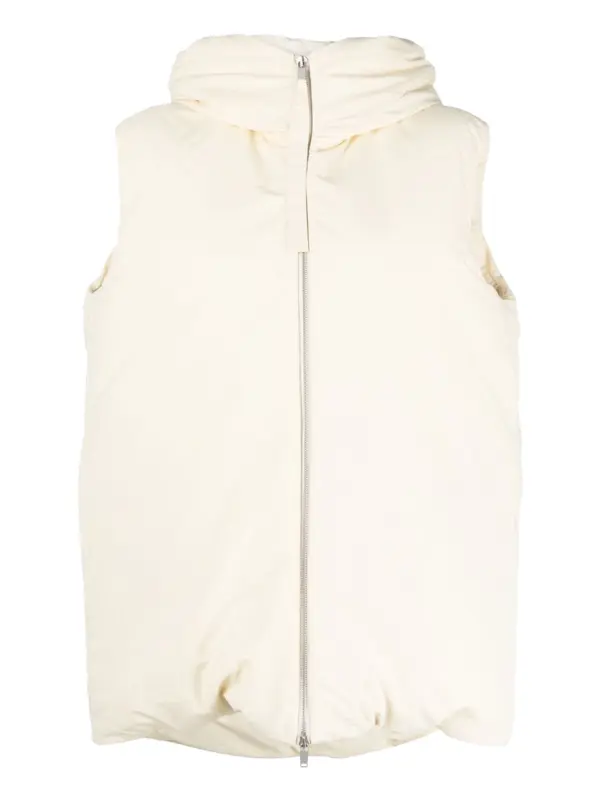 JIL SANDER Oversized Padded Gilet - Neutrals