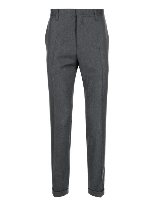 Paul Smith Pressed-crease Wool-blend Trousers - Grey
