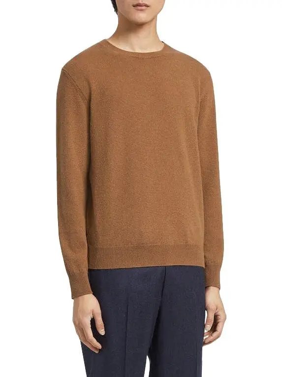 Zegna Oasi Cashmere Crewneck Sweater - Vicuna
