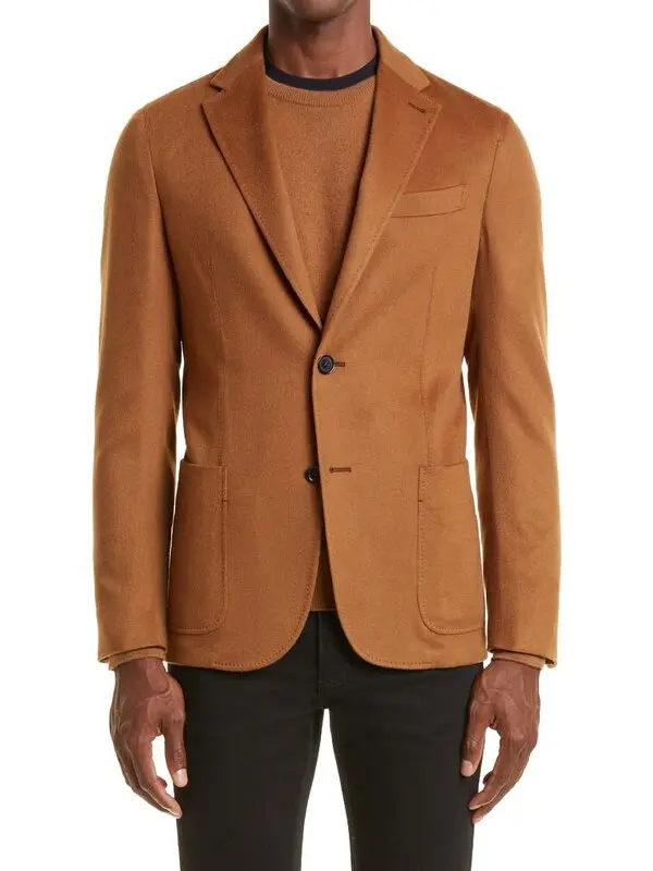 Zegna Deconstructed Oasi Cashmere Sport Coat - Vicuna