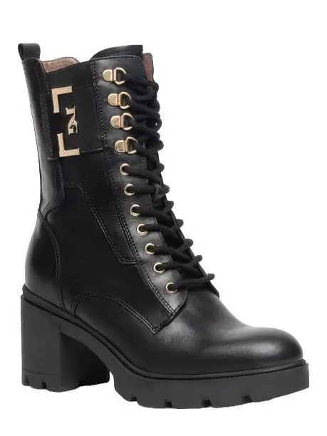 NEROGIARDINI Moto Block Heel Boot - Black