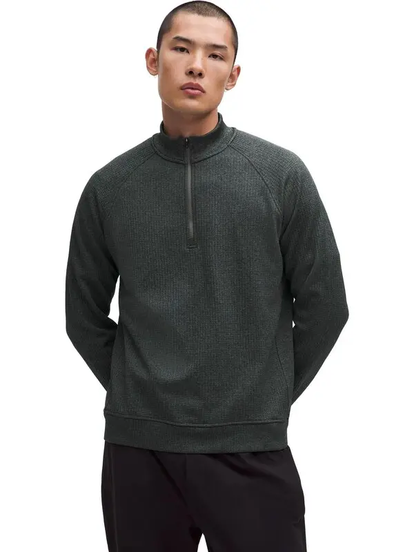 Lululemon Engineered Warmth Half Zip - Palm Deco/black