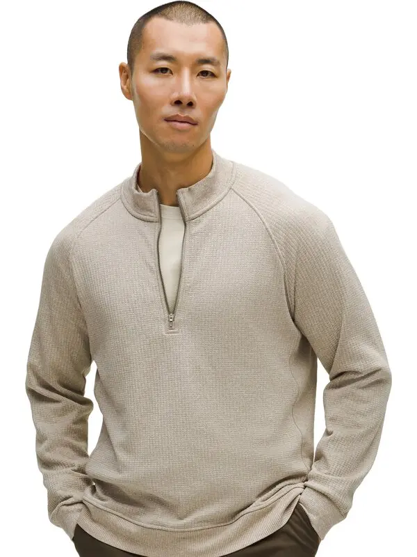 Lululemon Engineered Warmth Half Zip - Sheer Oak/white