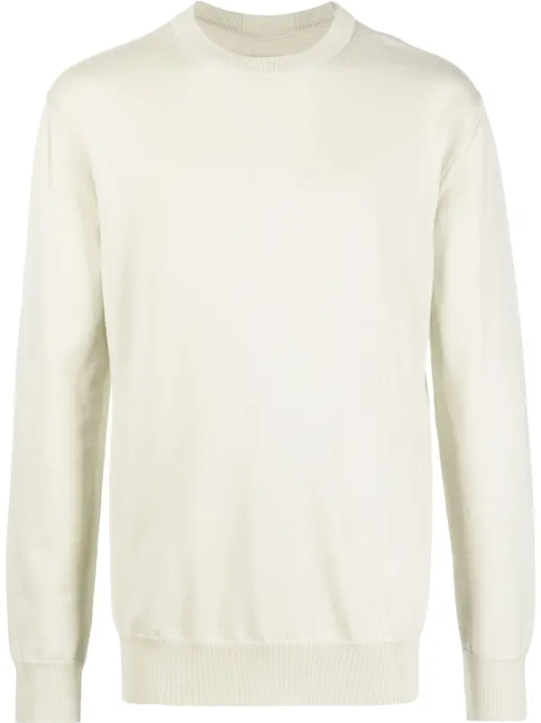 JIL SANDER Crew-neck Merino Wool Jumper - Neutrals