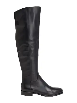 LEONARDO PRINCIPI Leather Over-the-knee Boots - Black