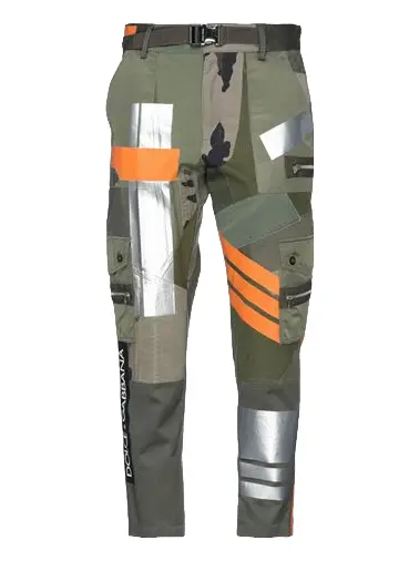 Dolce & Gabbana Cotton Blend Military Pants - Green