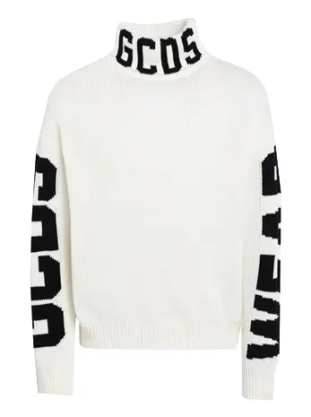 Gcds Turtleneck Knit Top - White