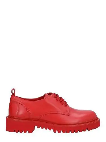Valentino Garavani Lace-up Leather Derby Shoes - Red