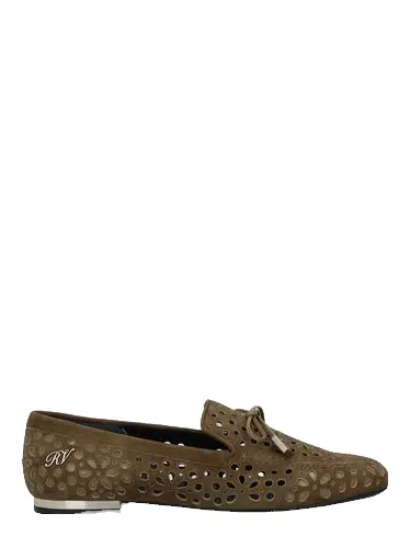 ROGER VIVIER Military Leather Loafers - Green
