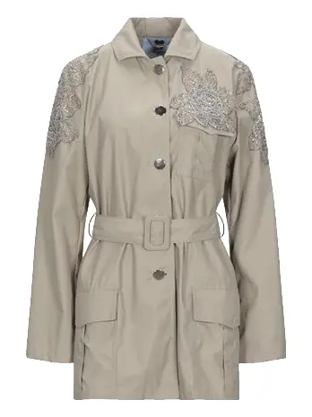 Blumarine Belted Twill Trench Coat - Beige