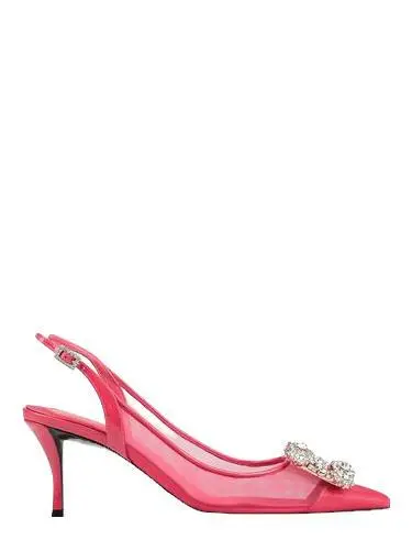 ROGER VIVIER Pumps In Soft Leather And Techno Fabric - Red